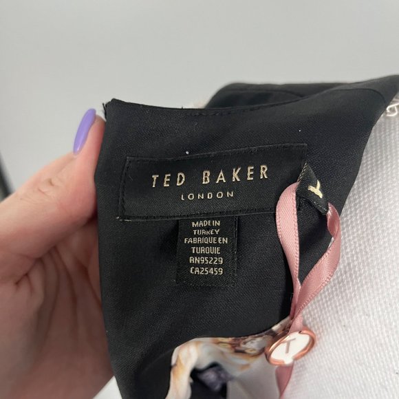 Ted Baker | Dresses | Ted Baker Ottoman Detail Black Sleeveless Vneck Wool Blend Pencil Dress 2 ...